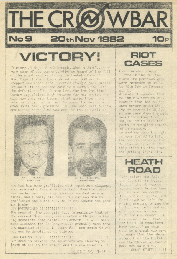 The Crowbar #9 Nov 20th 1982 | libcom.org